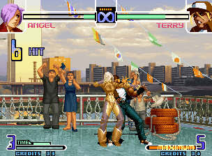 Combos graficados: Combo de angel 1 kof 2002